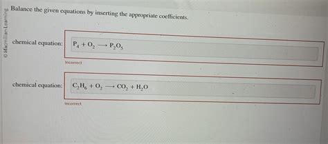 Solved Bd Balance The Given Equations By Inserting The Appropriate