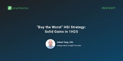 Buy The Worst Hsi Strategy Solid Gains In 1h25 Osbert Tang Cfa