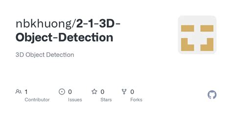 GitHub Nbkhuong D Object Detection D Object Detection