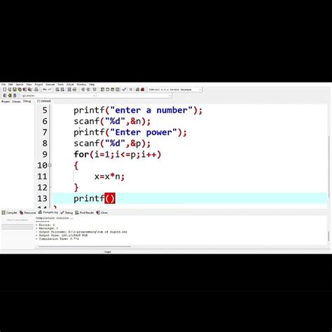 program to find the power of a number using loop in c programming