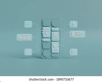 Ux Ui Flowchart Connection Node Graphic Stock Illustration Shutterstock