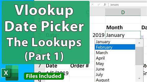 Vlookup Date Picker For Excel Date Lookups Youtube