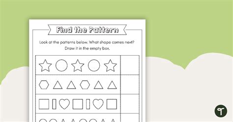 Find The Pattern Worksheet Teach Starter Worksheets Library