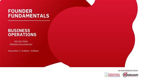 Founder Fundamentals Fall 2022 Business Operations Youtube