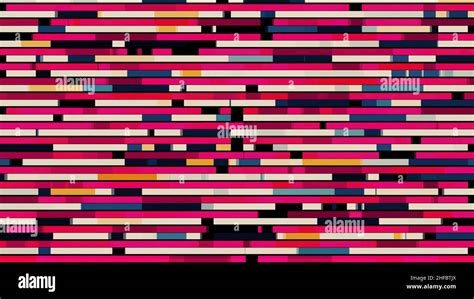 Abstract Horizontal Parallel Rows Of Short Lines Moving Into The Different Directions On Black