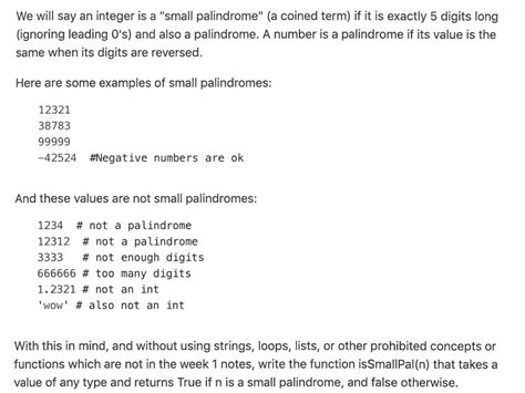 Solved We Will Say An Integer Is A Small Palindrome A