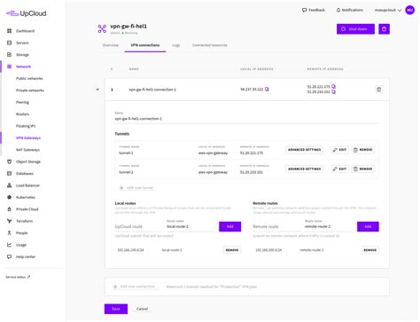 How To Connect Upcloud To Aws Using Vpn Gateway Documentation