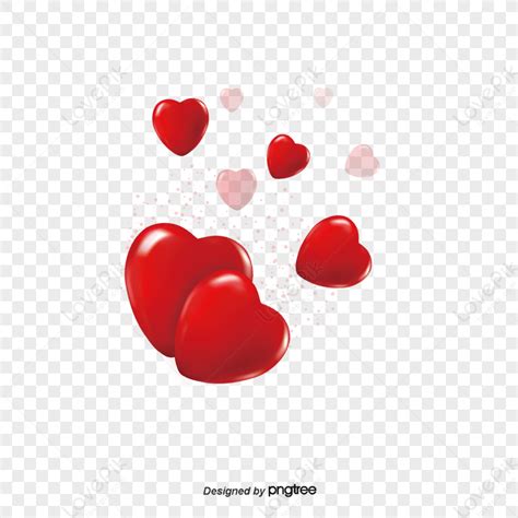 밸런타인데이 빨간색 하트 일러스트 요소 장식품 핑크 원소 Png 일러스트 무료 다운로드 Lovepik