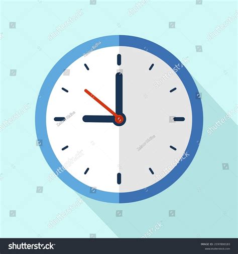 Clock Icon Flat Style Timer On Stock Vector Royalty Free 2197800183