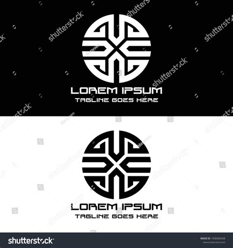 Letter X Circle Logo Design Template Stock Vector Royalty Free Shutterstock