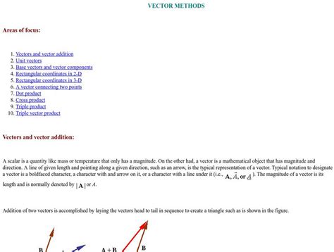 A Vector Connecting Two Points Unit Plan For 10th 12th Grade Lesson Planet
