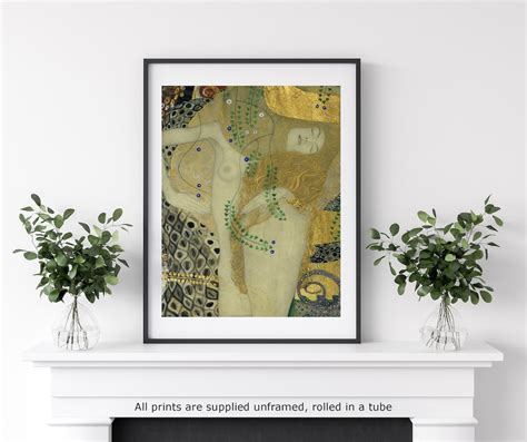 Buy Klimt Sea Serpents Art Nouveau Wall Decor Gallery Wall Art Print