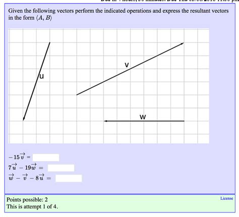 Given The Following Vectors Perform The Indicated