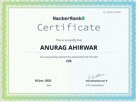 Anurag Ahirwar On Linkedin Im Happy To Share That Ive Obtained A New Certification Css From