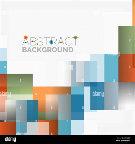 Abstract Blocks Template Design Background Simple Geometric Shapes On White Straight Lines And