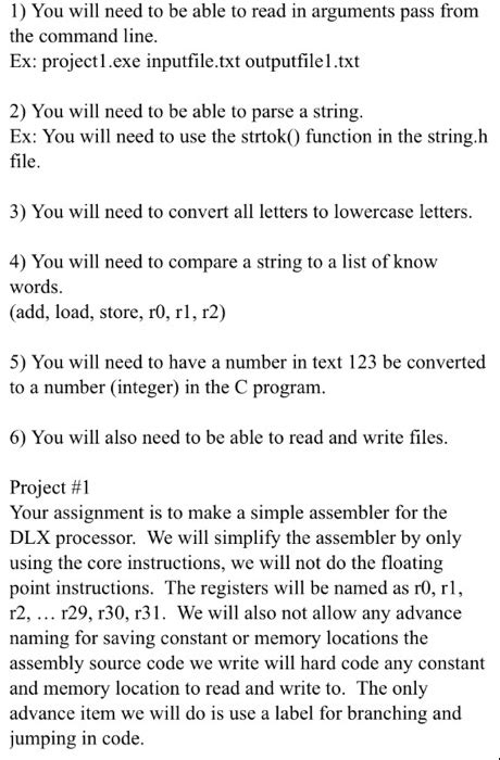 Solved In Order To Get Started On Creating Your Assembler