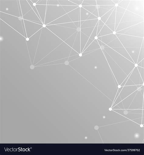 Gray Neural Network Royalty Free Vector Image Vectorstock