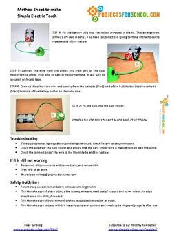 How To Make A Simple Electric Torch Science Project Working Model DIY STEM Kit