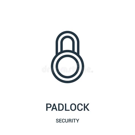 Padlock Icon Vector From Security Collection Thin Line Padlock Outline Icon Vector Illustration