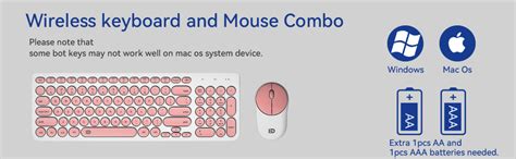 Fd Ik6630 Wireless Keyboard And Mouse Combo 2 4ghz Usb Cordless Cute Round Keys