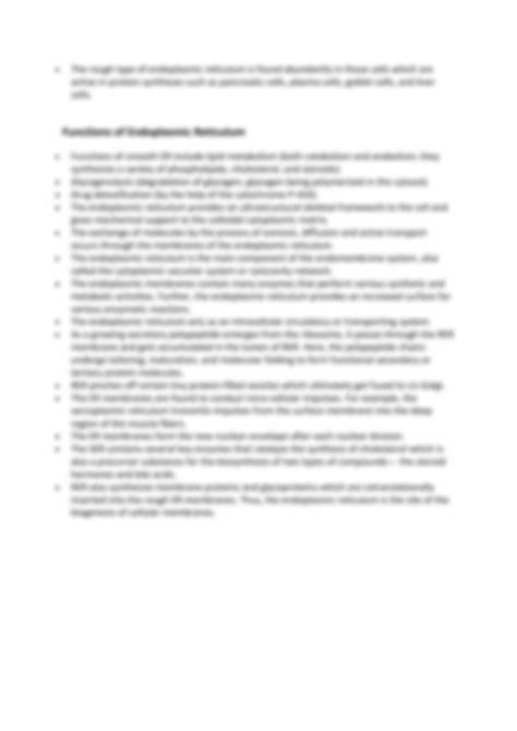 SOLUTION Endoplasmic Reticulum Definition Structure Functions And