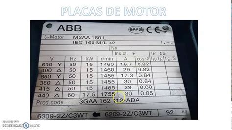 Motores Electricos Placa De Datos De Un Motor Trifasico 43 Off