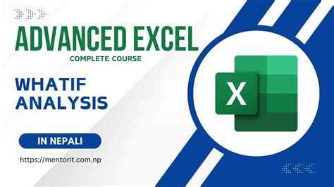 Learn Advanced Excel In Nepali 11 Whatif Analysis Youtube