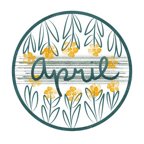 Hello April Lettering Hello April April Lettering April April Png