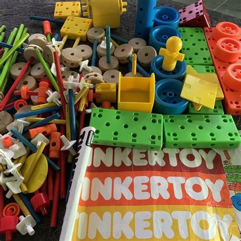 Vintage Tinker Toy Building Set 440 Tinkertoy 90 Pcs With Instruction Booklets 4205347431
