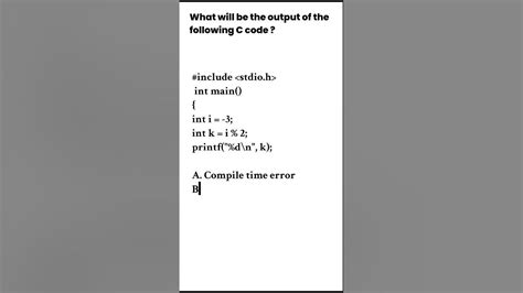 What Will Be The Output Of The Following C Code C Computerlanguage Programming Youtube