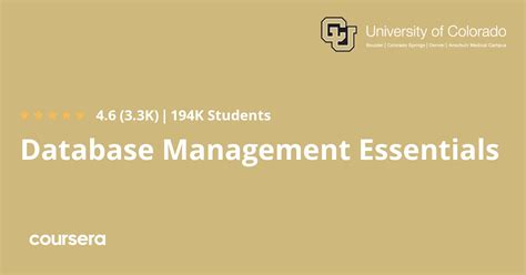 Database Management Essentials Coursera