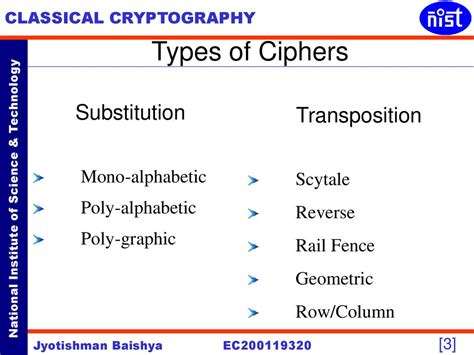a technical seminar presentation classical cryptography ppt download