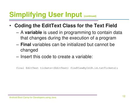 Ppt Chapter 3 Engage Android User Input Variables And Operations