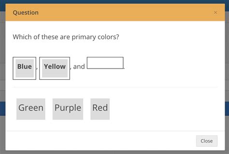 Drag And Drop Questions Help Categories