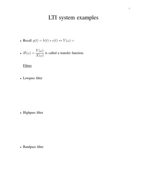 02 4 Lti System Examples Pdf Teaching Methods And Materials Science