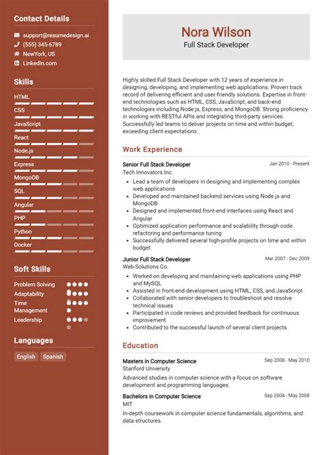 24 Front End Developer Resume Examples And Templates For 2025 Best Tips Resumedesign Ai
