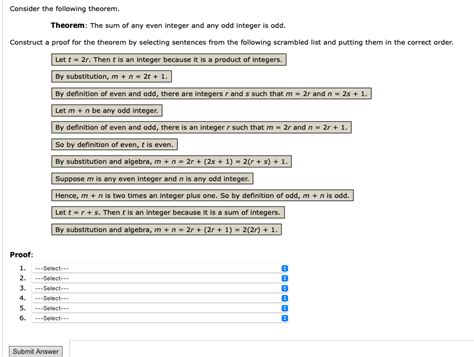 Solved By Definition Of Even And Odd There Are Integers R Chegg