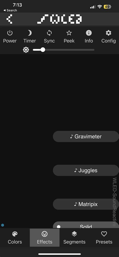 Effects Tab Is Not Viewing Properly On IPhone WLED App Issue Aircoookie WLED GitHub