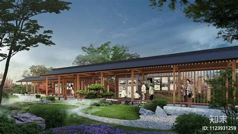 新中式廊架su模型下载【id1123931259】知末su模型网