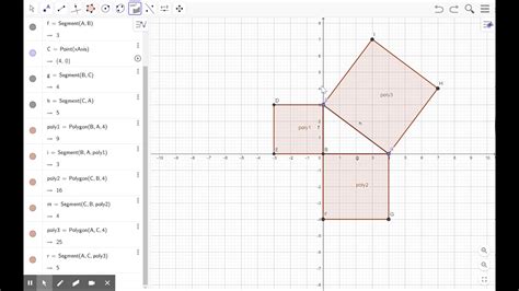 Pythagorean Theorem On GeoGebra Part 2 YouTube