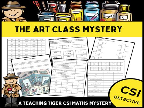 Solve The Art Class Mystery Fun Csi Math Mystery Puzzles For Primary