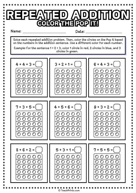 Repeated Addition Worksheets Printable Repeated Addition Worksheets