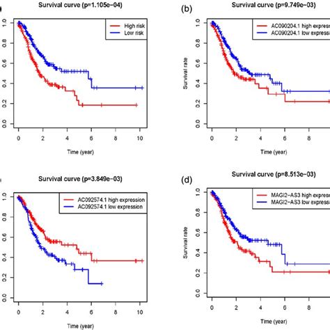 Survival Curves Of Gc Patients Based On Data Obtained From The Tcga
