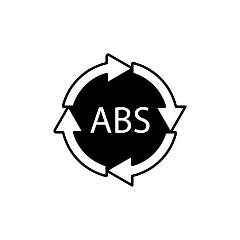Plastic Recycle Symbol Abs 9 Vector Icon Plastic Recycling Code Abs