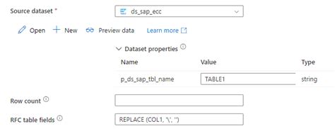 Sap Ecc Table Connector Replace Function In Adf Microsoft Qanda