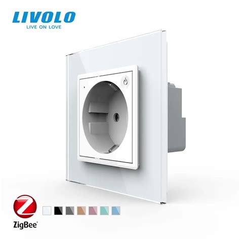 Livolo EU Standard New Smart Wifi Power Socket Crystal Glass Panel Smartphone A Wall Power