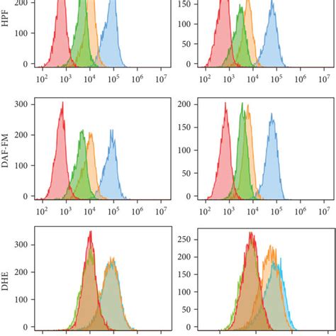 Flow Cytometry Of Radical Probes With Dcfh Da Hpf Daf Fm Dhe And