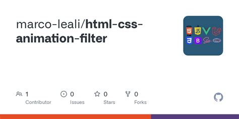 github marco leali html css animation filter