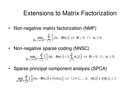 Ppt Online Learning For Matrix Factorization And Sparse Coding