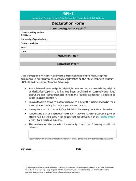 Declaration Doc Template Pdffiller